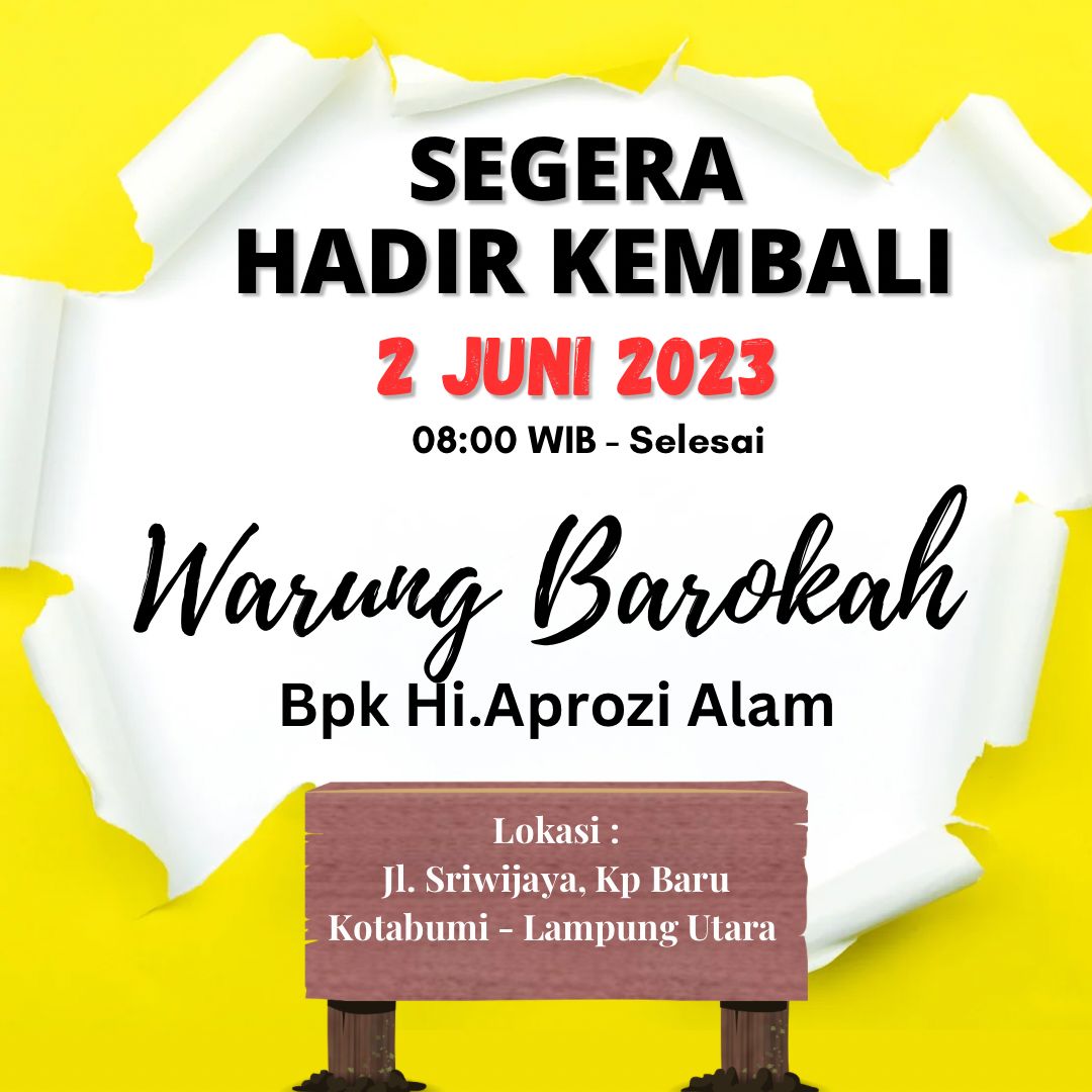 Warung Barokah Haji Aprozi Alam Kembali Beroperasi, Kini Buka di Dua ...