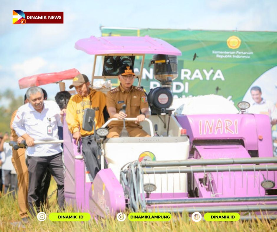 Gubernur Mirza Ikuti Panen Raya Padi Serentak di 14 Provinsi secara Nasional oleh Presiden ...