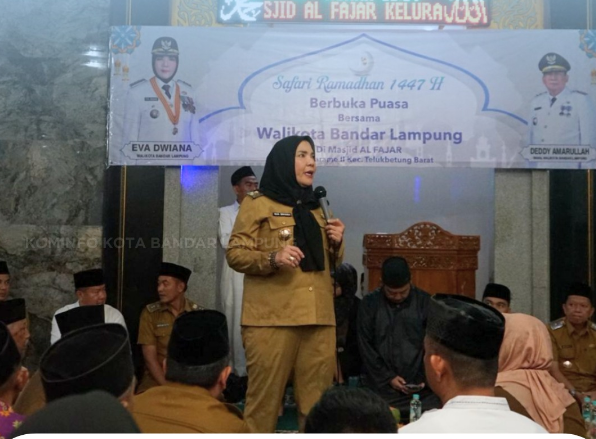 Wali Kota Bandar Lampung, Hj. Eva Dwiana Pimpin Safari Ramadhan 1447 H ...
